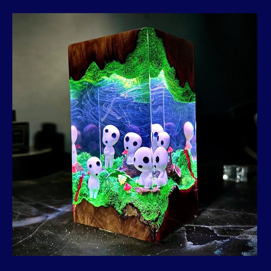 Custom Kodama Forest Spirits Resin Lamp,gift for Anime Fans,desk Decor ...
