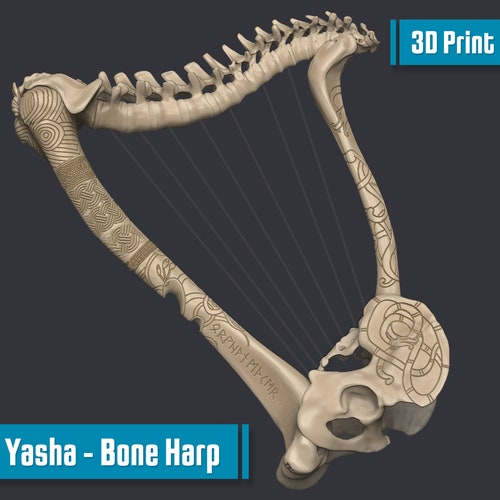 3D Files Yasha's Bone Harp | Etsy