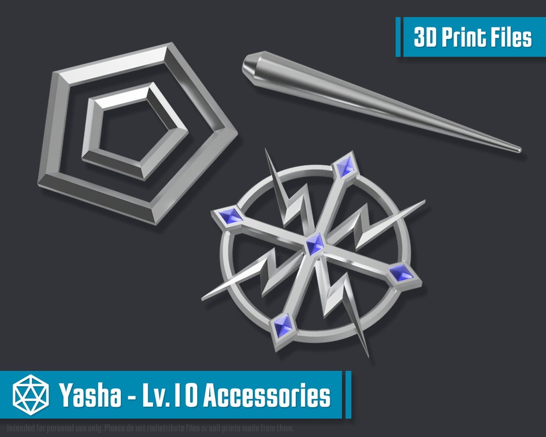 3D Files | Yasha Lv. 10 Accessories - Etsy