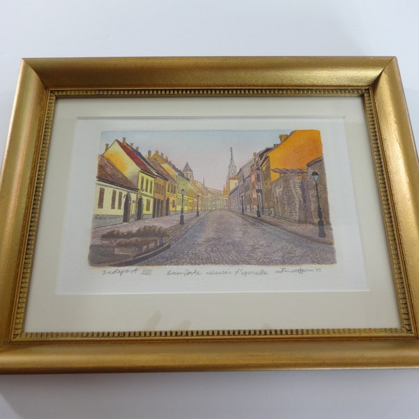 Hand Colored Etching - Etsy