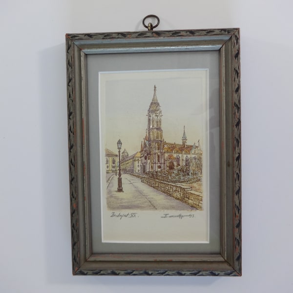 Hand Colored Etching - Etsy
