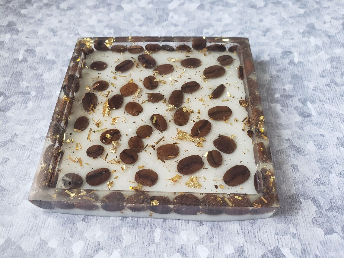Resin Coffee Bean Coaster - Etsy