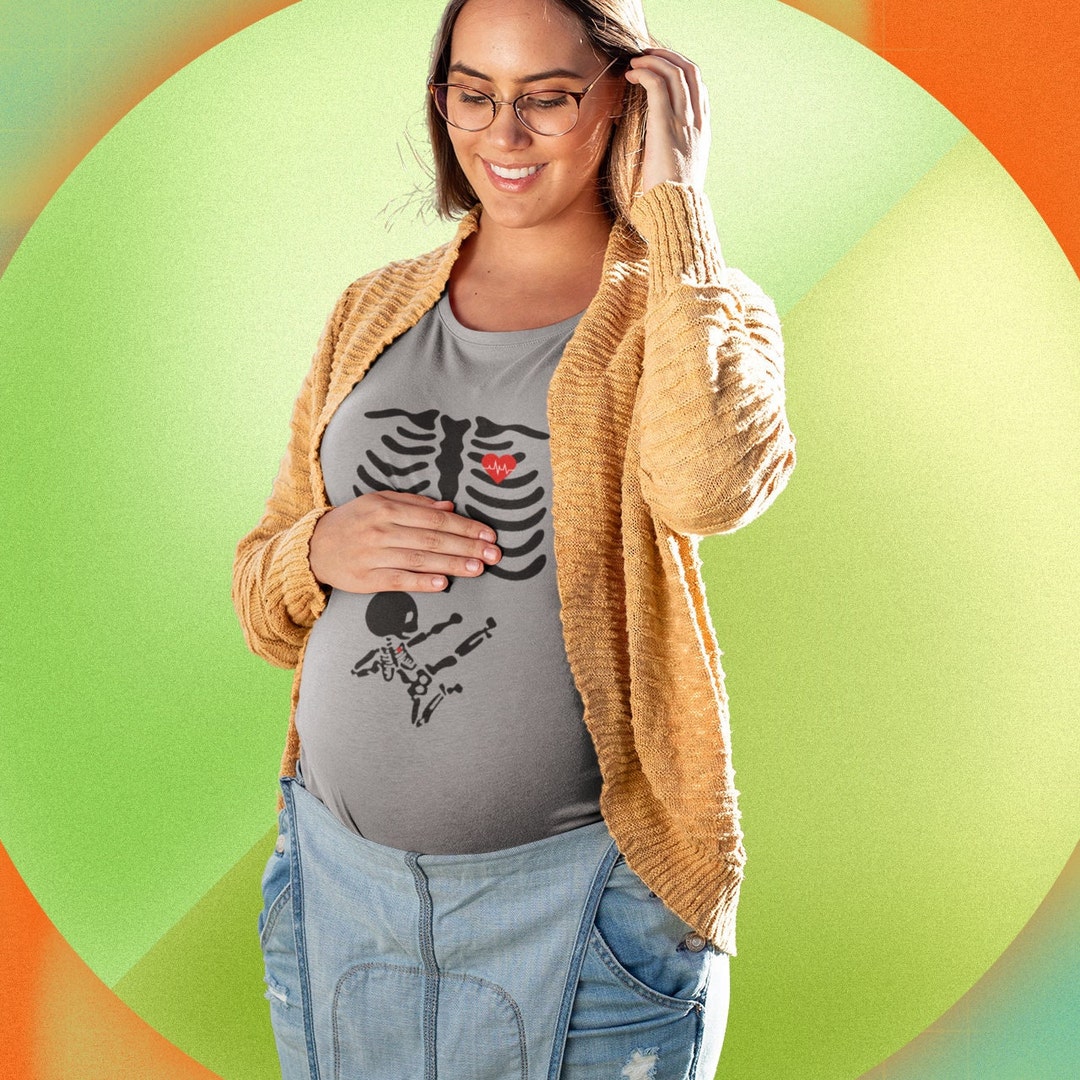 Skeleton Pregnancy Announcement Sweatshirt, Skeleton Maternity Sweater ...