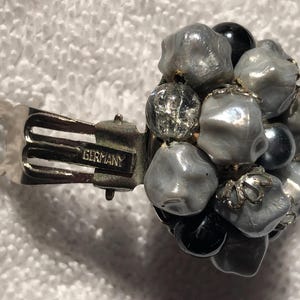 Vintage 1950's Gray Cluster Clip on Earrings From Germany - Etsy