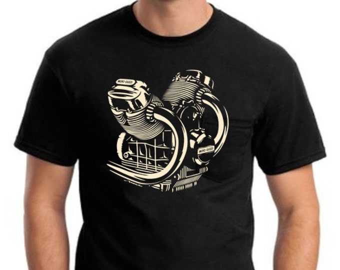 MEN'S Moto Guzzi Engine Motor Tshirt V7 Lemans Eldorado - Etsy