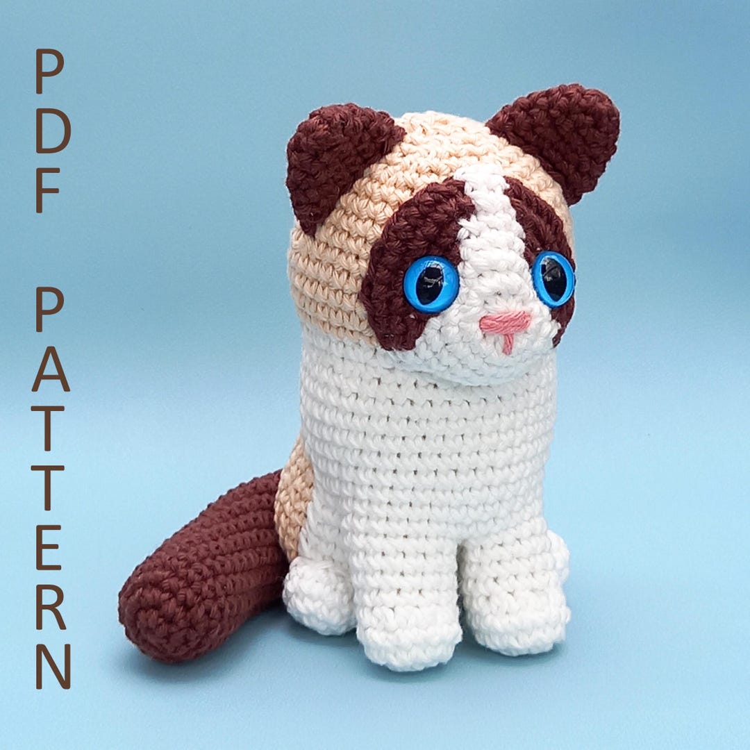 Ragdoll Cat Crochet Pattern - Sitting Kitty - Etsy