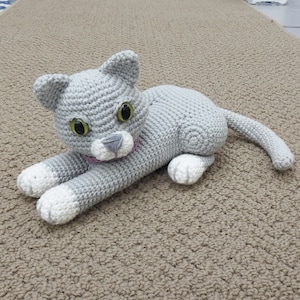 Cat Amigurumi Crochet Pattern - Lying Down Kitten - Etsy UK
