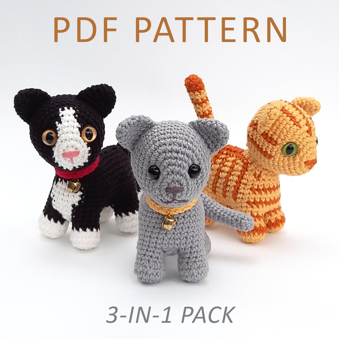 Standing Cat Crochet Pattern - Amigurumi Kittens - Etsy