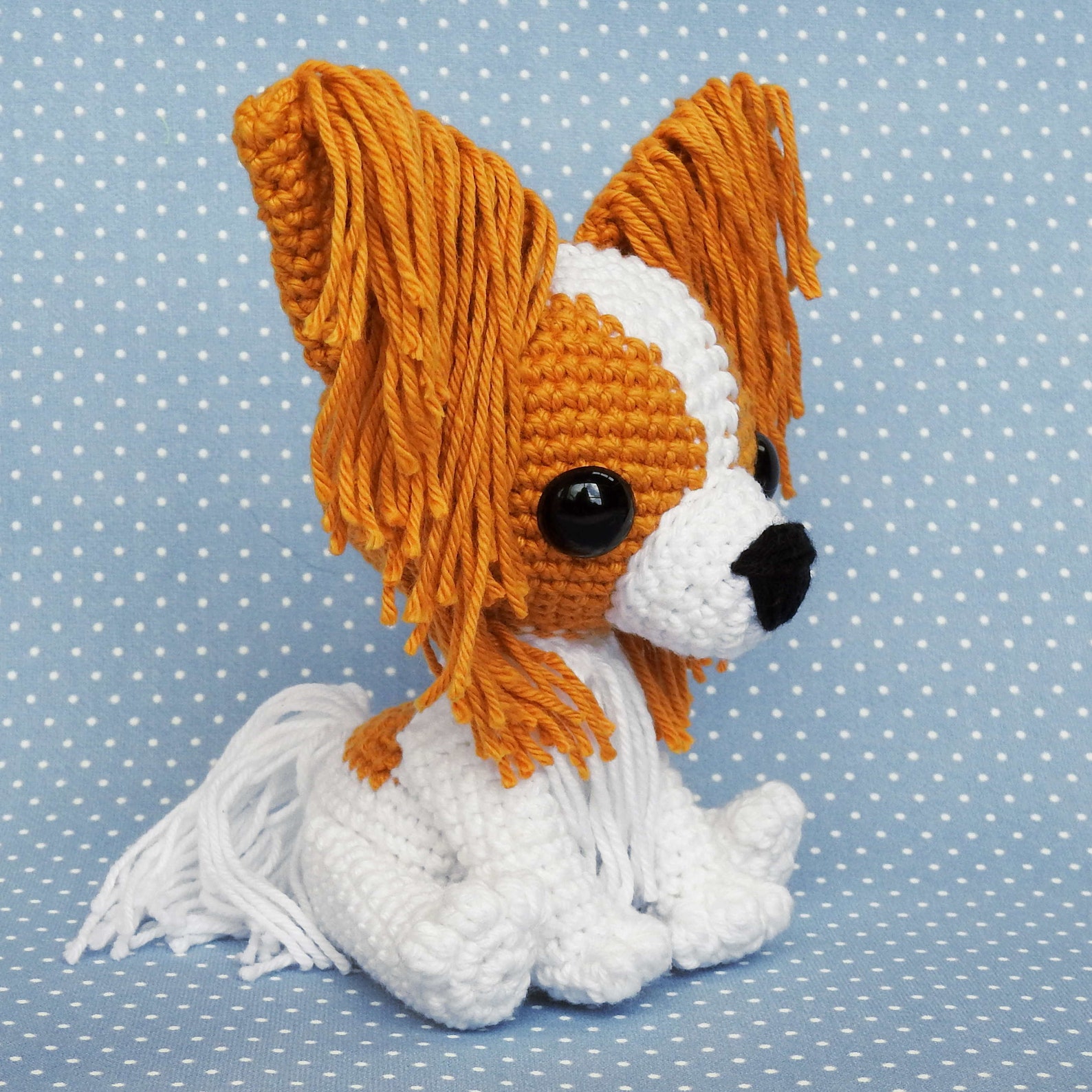 Papillon Dog Amigurumi Crochet Pattern - Etsy