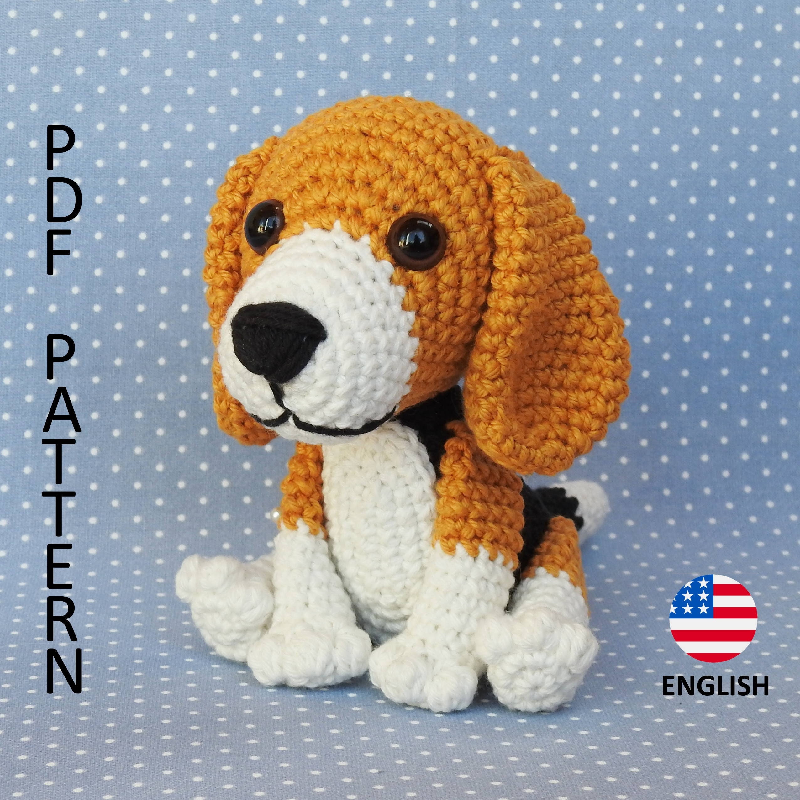 Beagle Dog Amigurumi Crochet Pattern | Etsy Australia