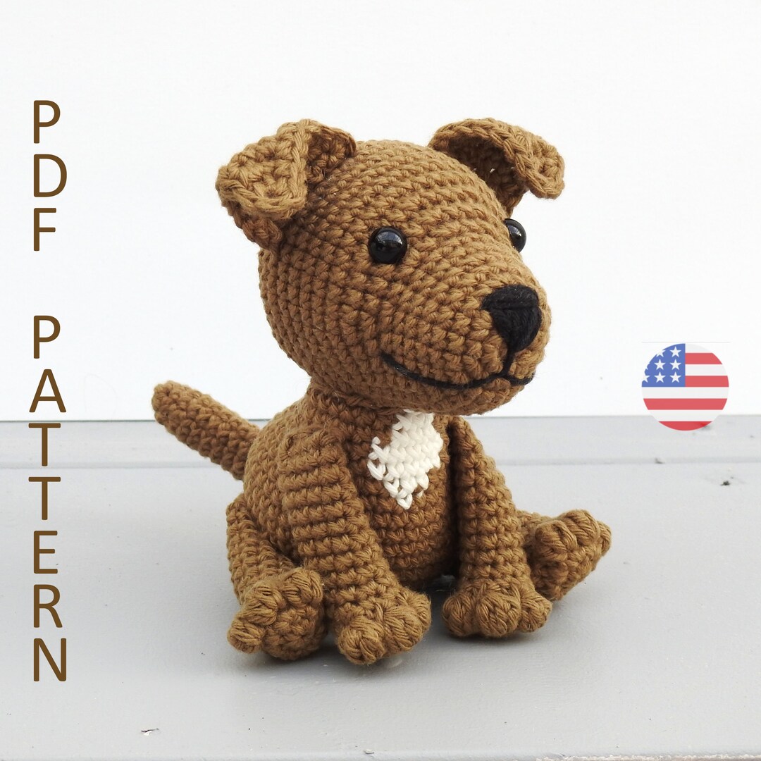 Staffordshire Bull Terrier Dog Amigurumi Crochet Pattern - Etsy