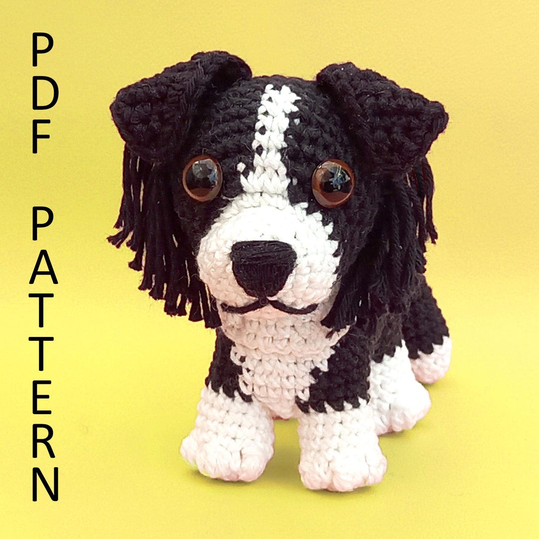 Border Collie Crochet Pattern - Amigurumi Puppy - Etsy Canada