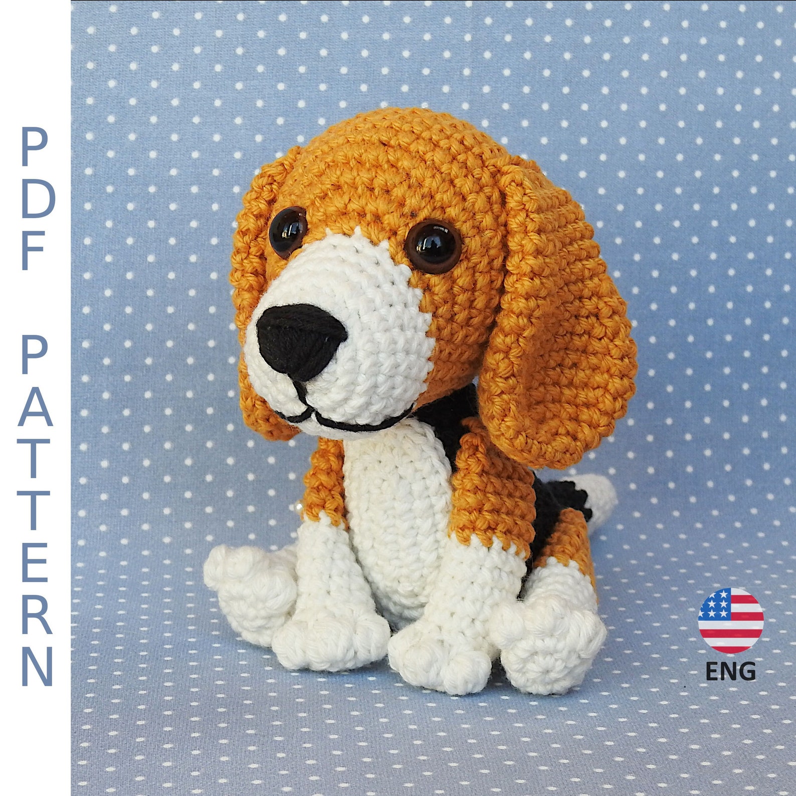Beagle Dog Amigurumi Crochet Pattern - Etsy