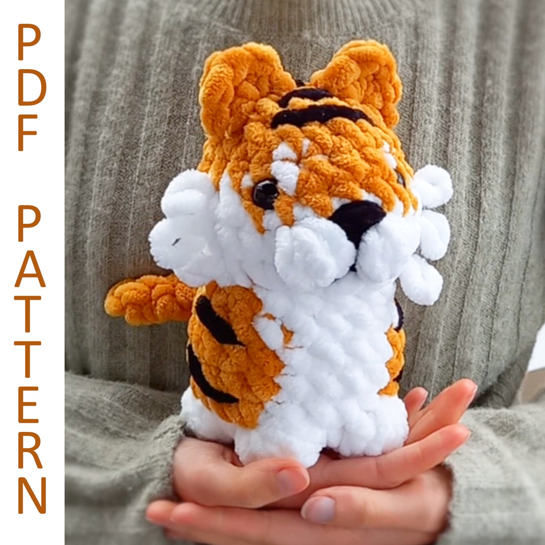 No Sew Chunky Tiger Amigurumi Crochet Pattern - Etsy