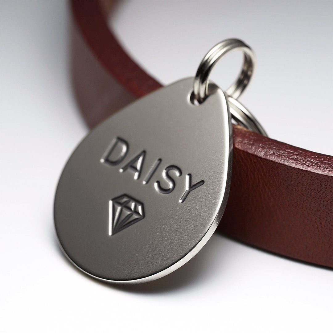 Dog Tag, Drop Dog Tag, Nickel Dog Tag, Pet ID Tags, Personalized Dog ...