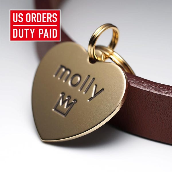 Heart Dog Tag - Etsy