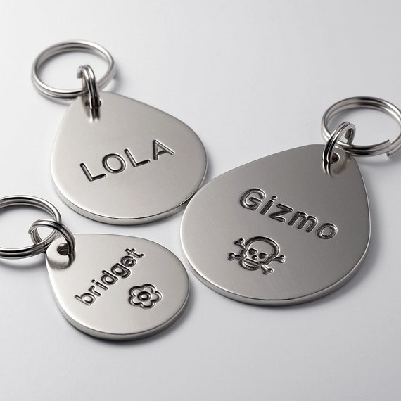 Dog Tag Drop Dog Tag Nickel Dog Tag Pet ID Tags | Etsy