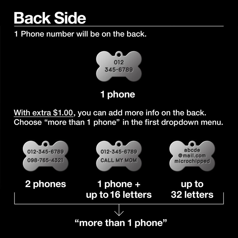 Dog Tag script Font Bone Dog Tag Nickel Dog Tag Pet ID - Etsy