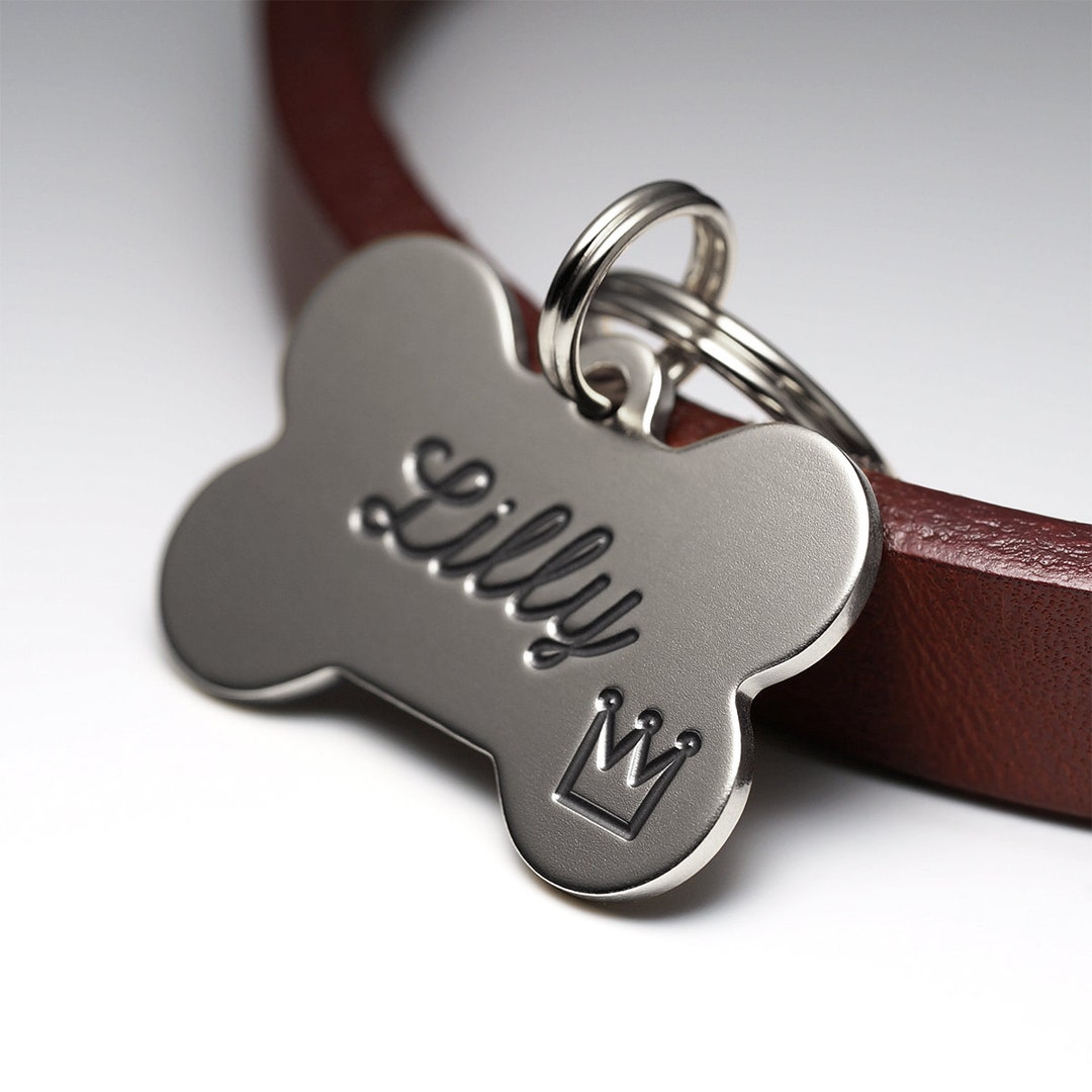 Dog Tag script Font, Bone Dog Tag, Nickel Dog Tag, Pet ID Tags ...