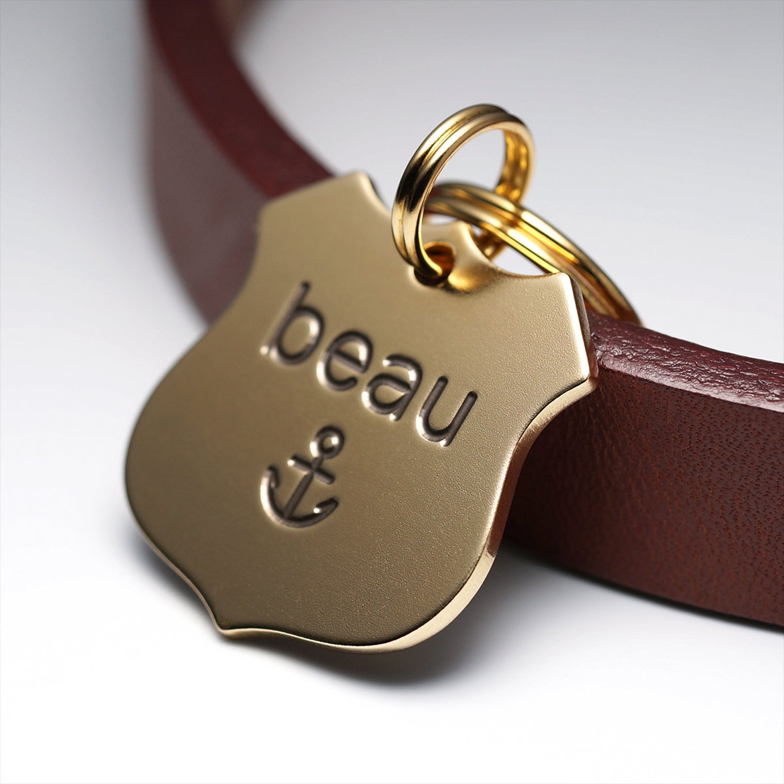Dog Tag Shield Dog Tag Brass Dog Tag Pet ID Tags - Etsy