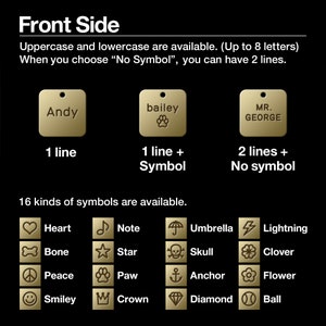 Dog Tag, Square Dog Tag, Brass Dog Tag, Pet ID Tags, Personalized Dog ...