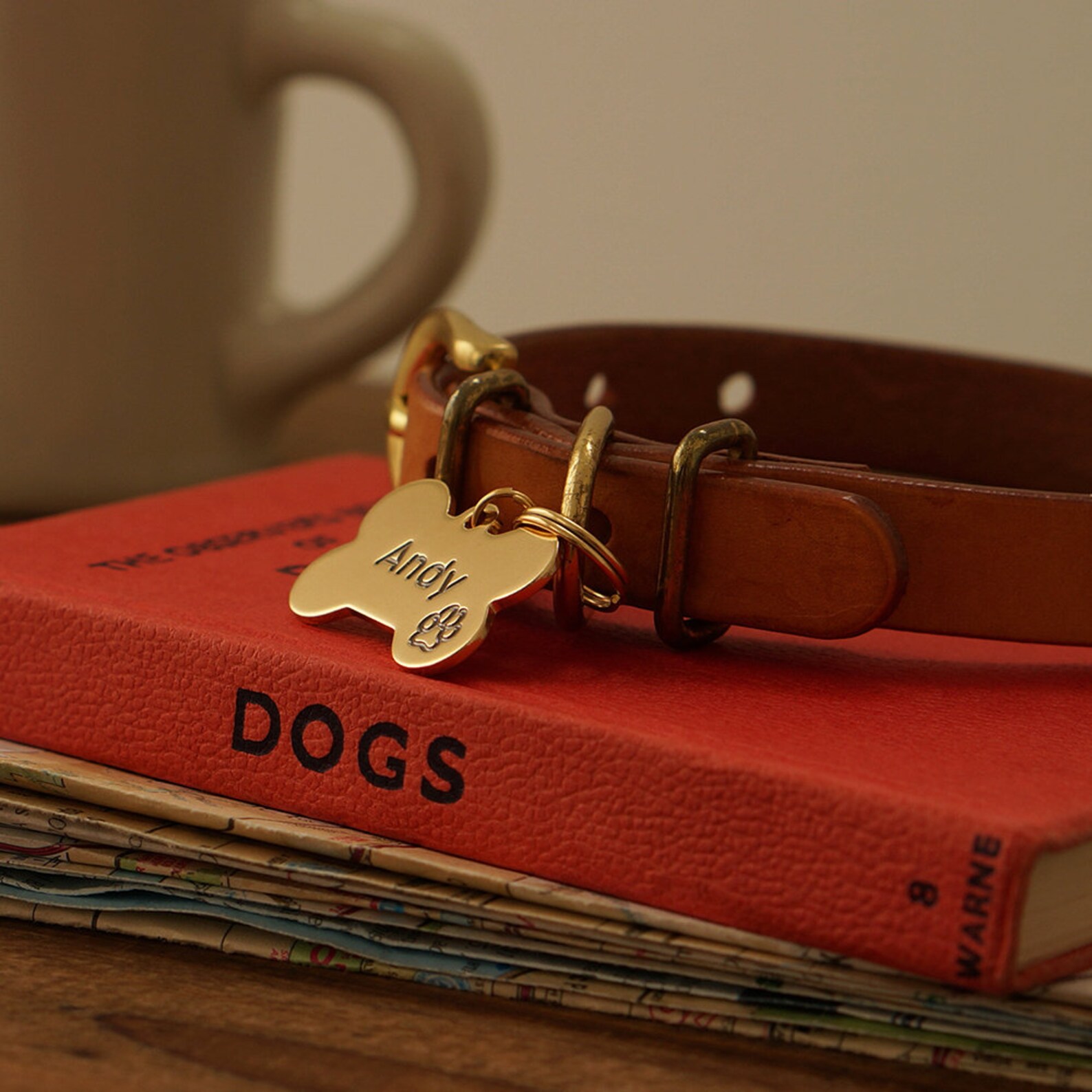 Dog Tag script Font Square Dog Tag Nickel Dog Tag Pet ID - Etsy