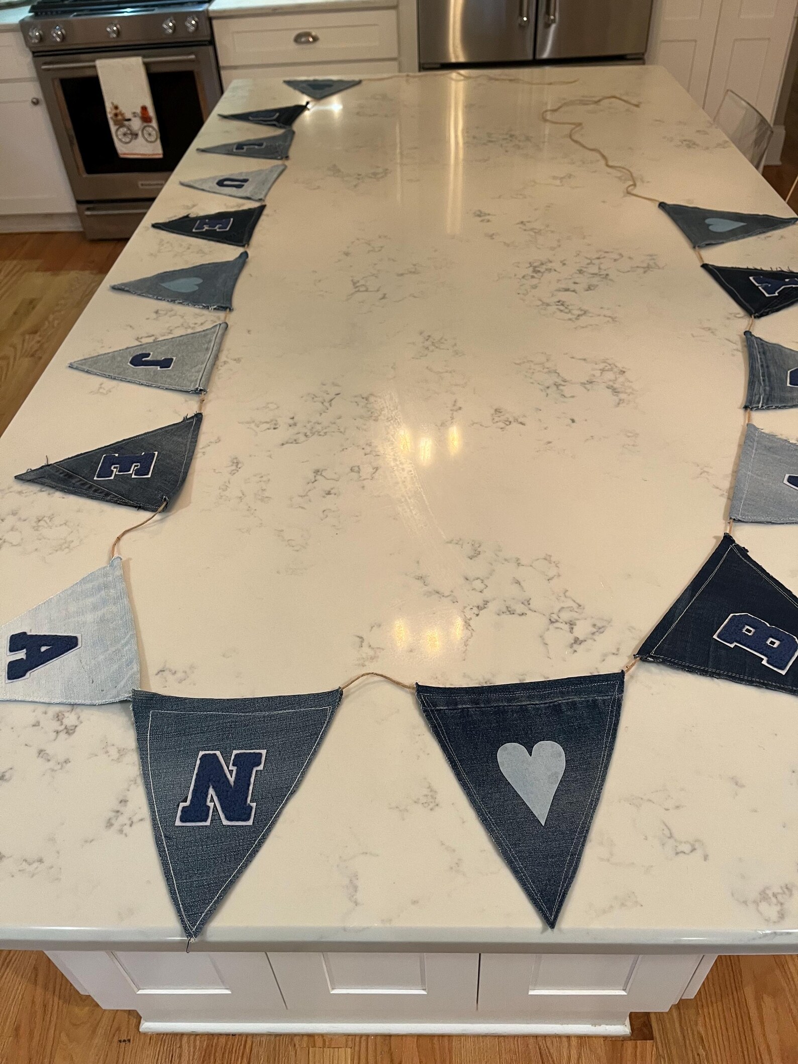 Denim Flag Banner for Baby Shower in All Different Denim Shades - Etsy