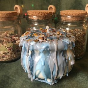 Yule Cauldron Candle / Yule Pillar Candle / Yule Decoration / - Etsy