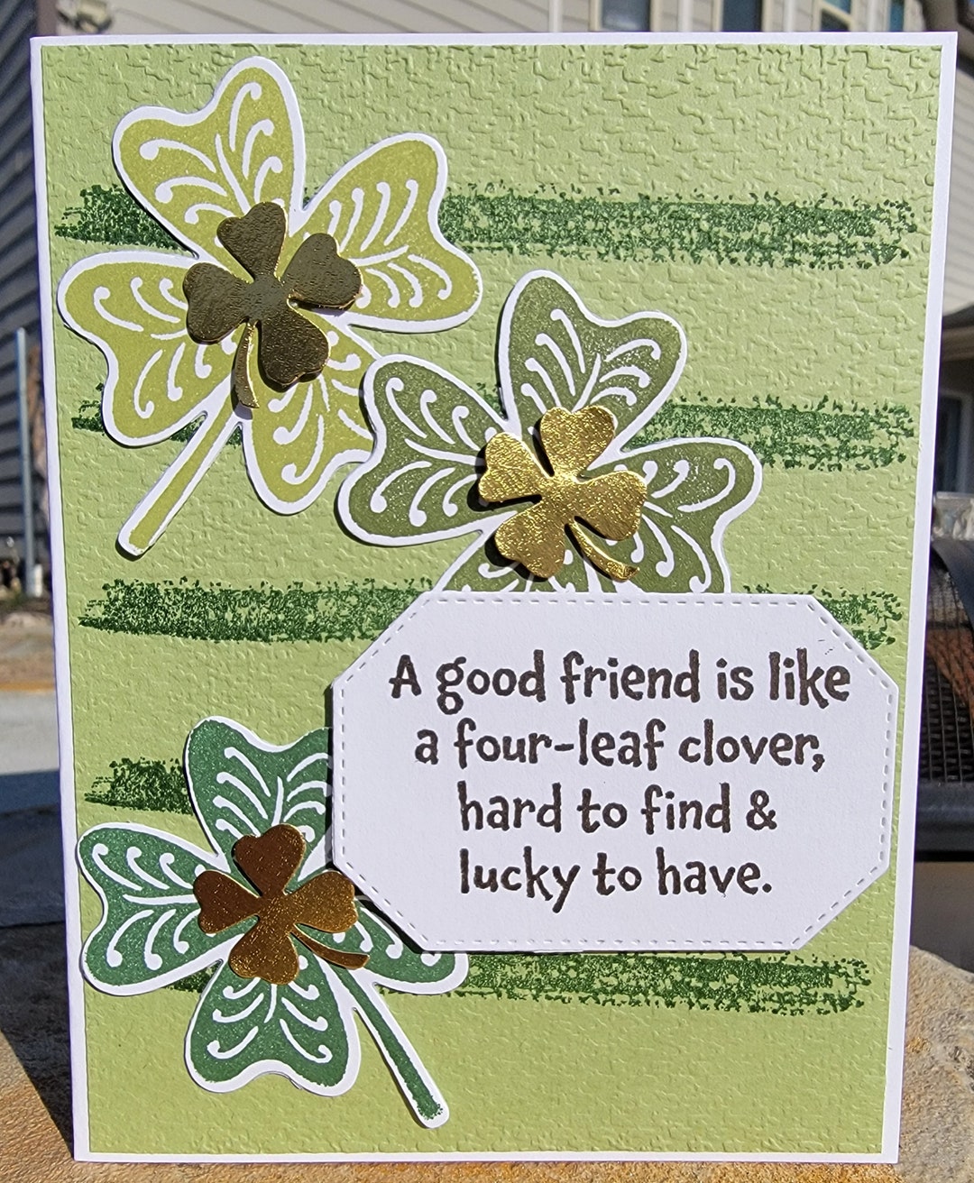 Handmade ST. PATRICK'S DAY Card Kit, Set of 4, Stampin' up Lucky Clover ...