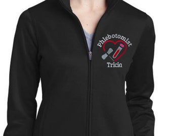 Phlebotomist Jacket. Phlebotomy Fleece Jacket. Butterfly - Etsy