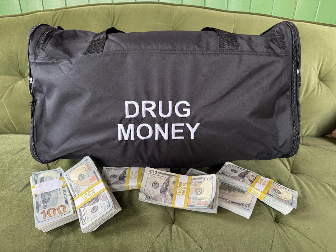 Embroidered "drug Money" Duffle Bag - Gym, Travel, or School - Etsy