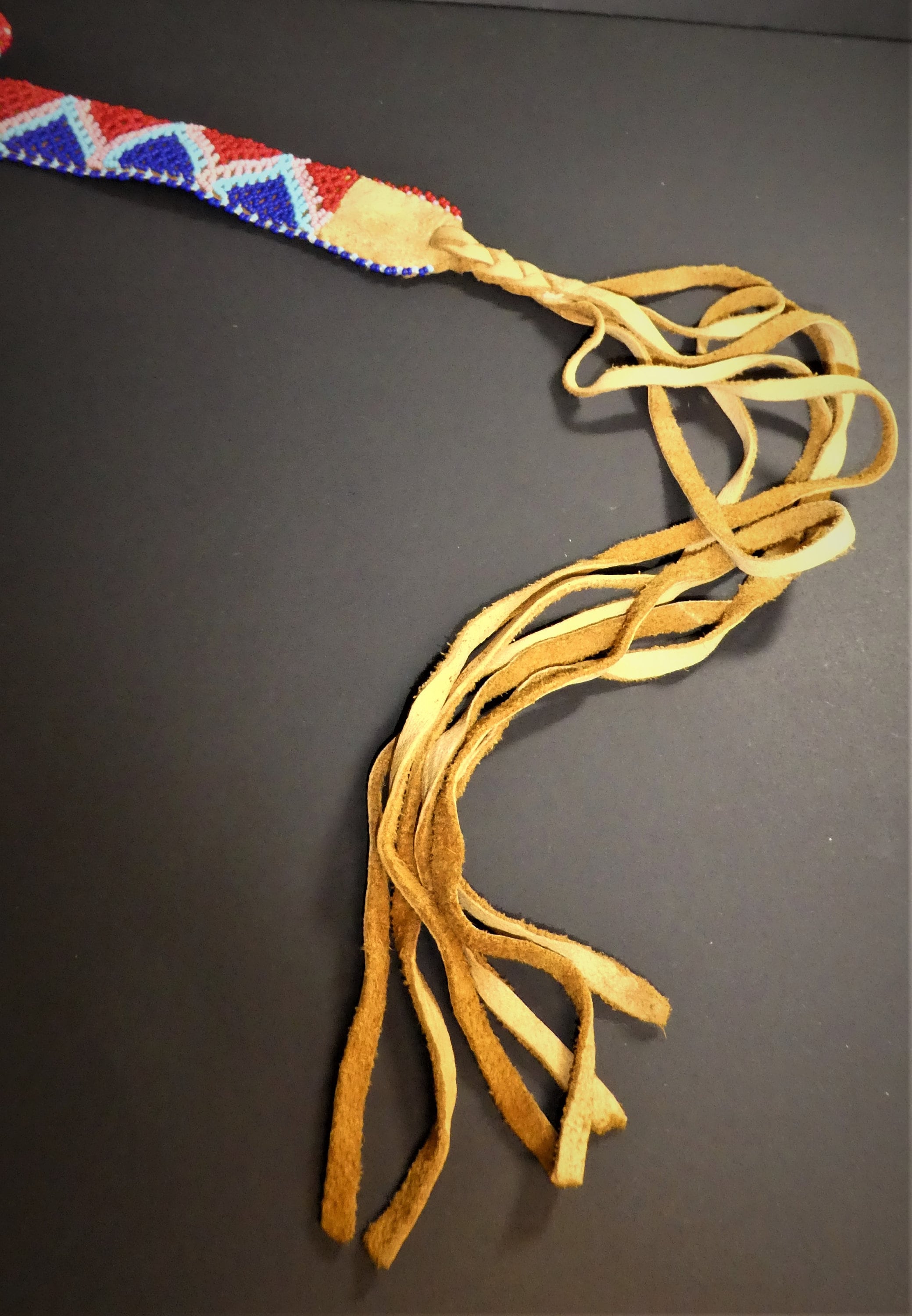 Indigenous BEADED LEATHER Belt/native American Wampum Belt/collectible ...