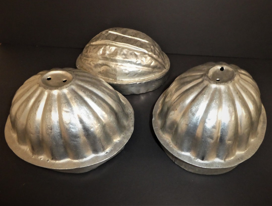 ANTIQUE Metal Mold/vtg Tin/vintage Aluminum Mold/pudding, Jello, Cake ...