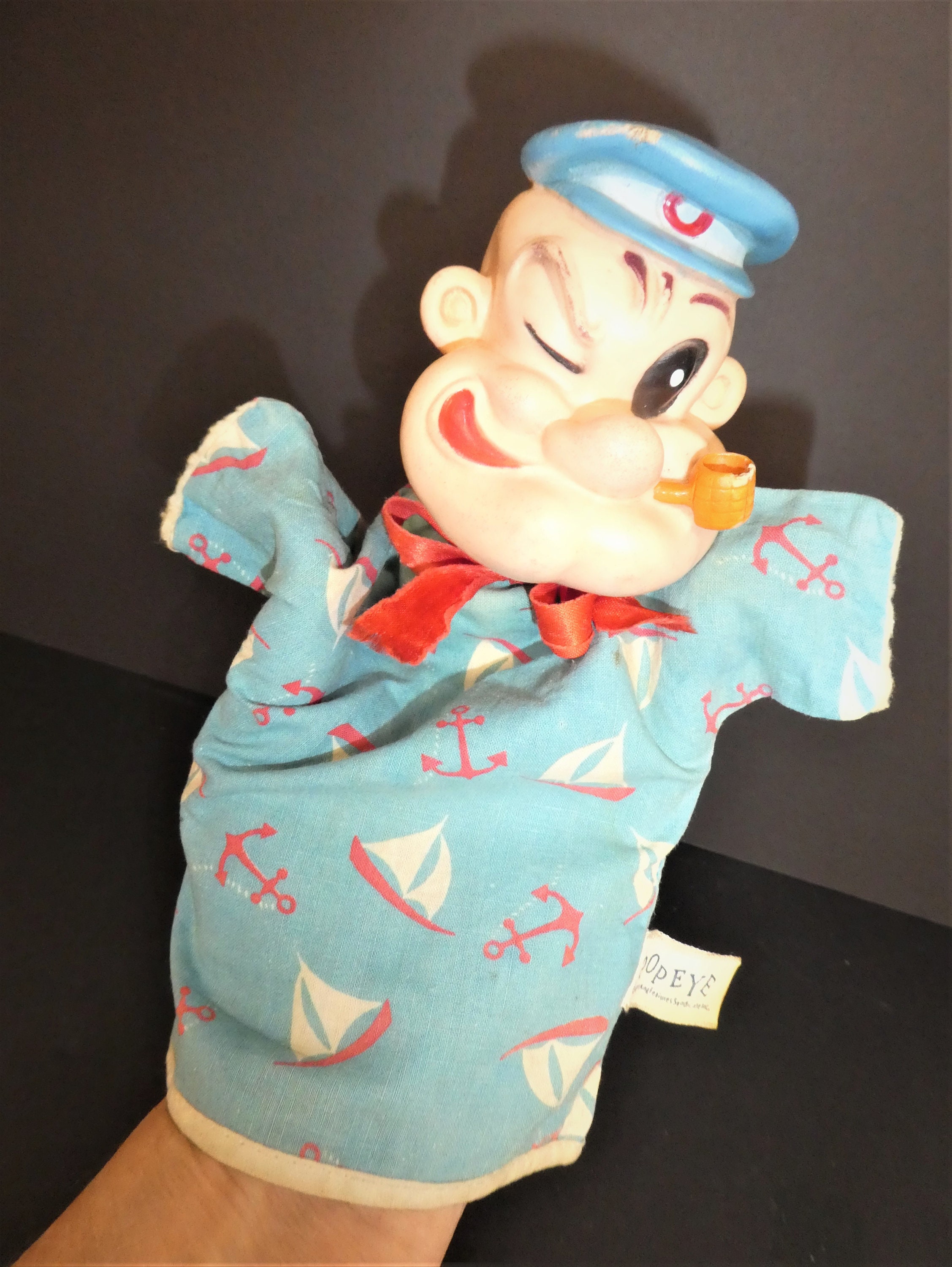 Vintage POPEYE HAND PUPPET 1940s/50s, Collectible Toys/vtg Gund Hand ...