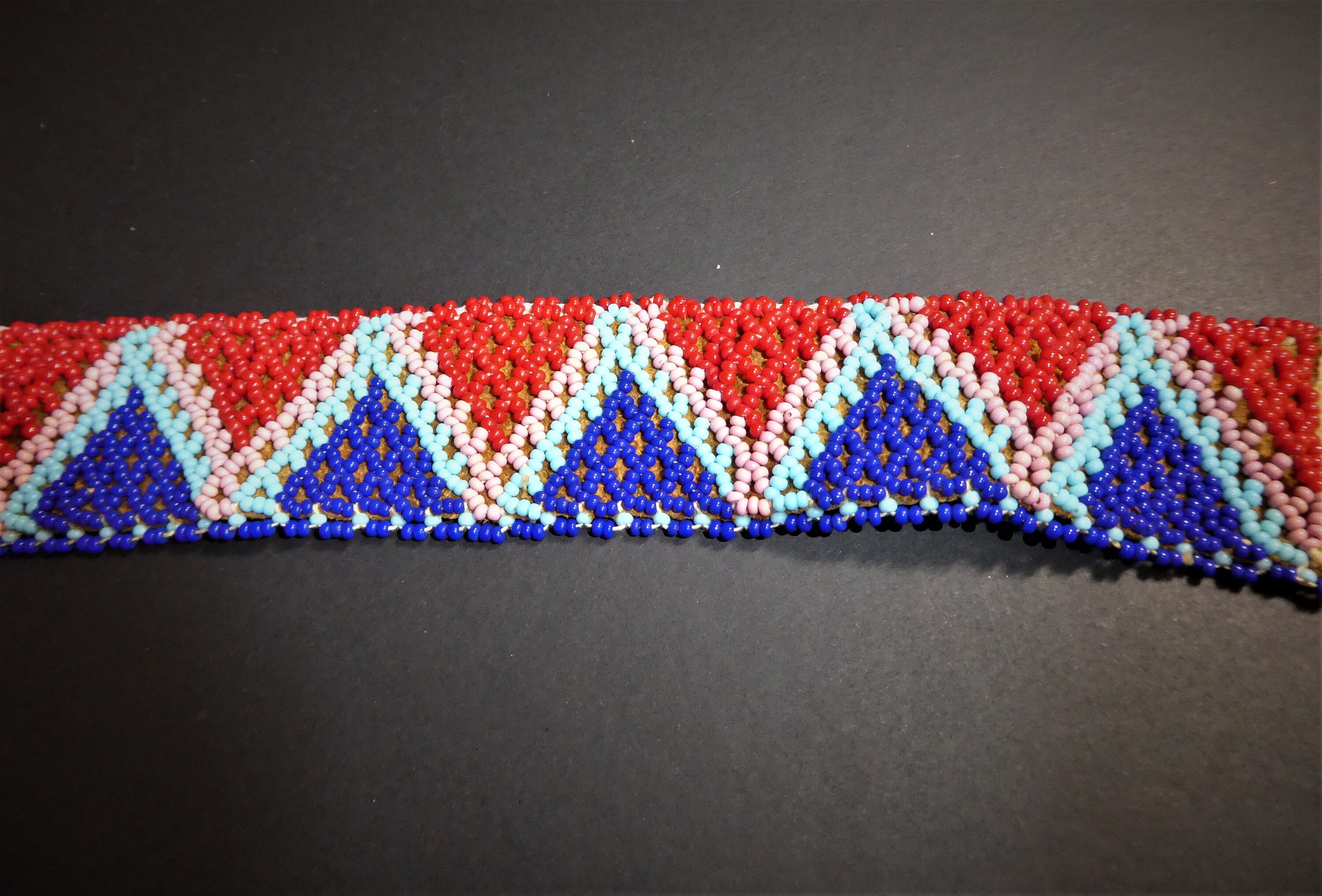 Indigenous BEADED LEATHER Belt/native American Wampum Belt/collectible ...