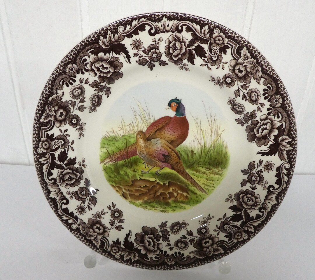 Spode Woodland Series Set of 6 Plates Game Birds/display Cabinet China ...