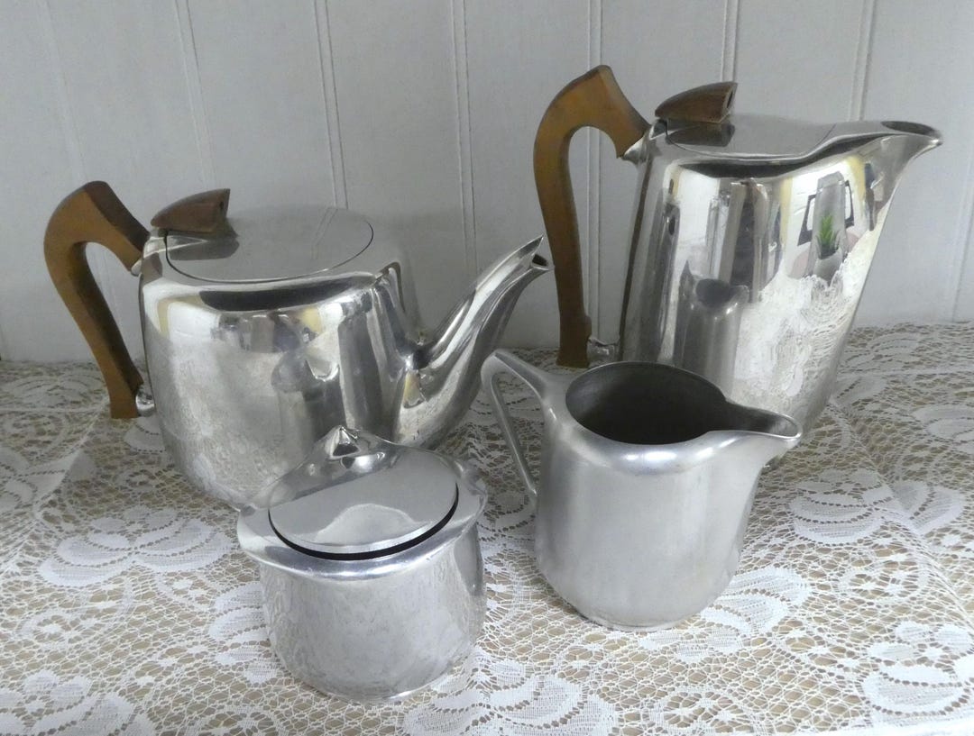 Vtg 4 Pce Picquot Ware Tea Coffee Set Made in England/art Deco Tea ...
