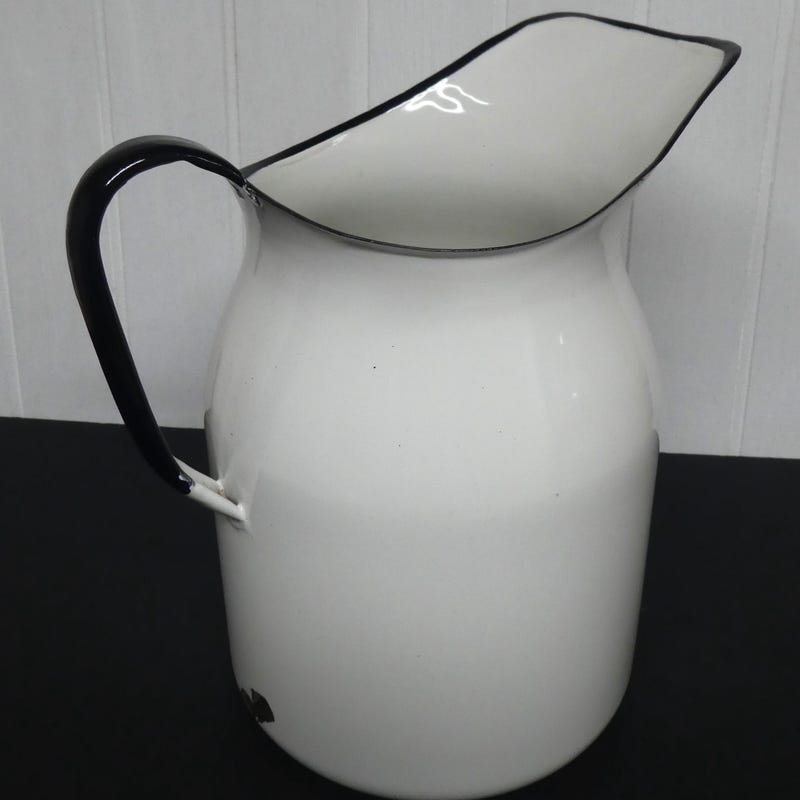 French Enamelware Pitcher - Etsy