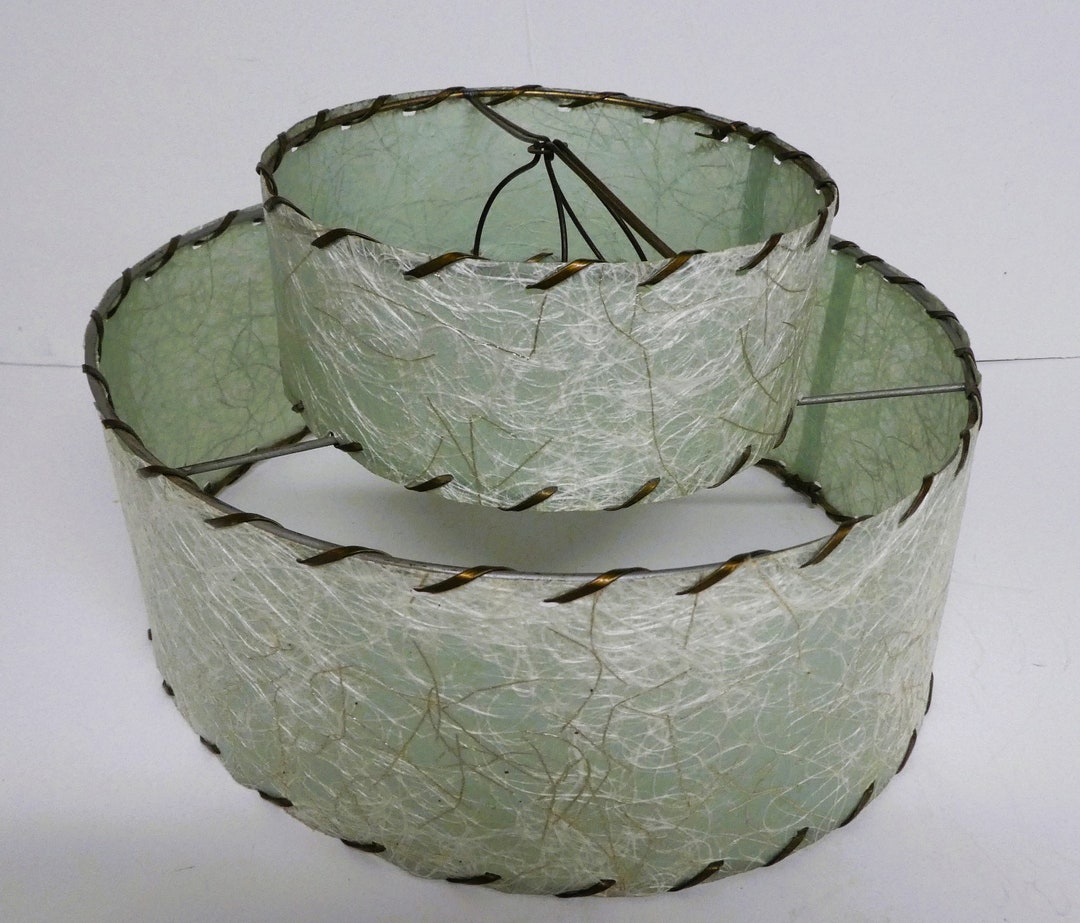 Vintage Fiberglass 2 Tier Lamp Shade/mcm Lamp Shade/retro Lamp ...