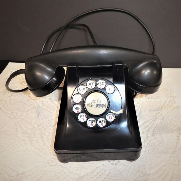 Black Bakelite Phone - Etsy