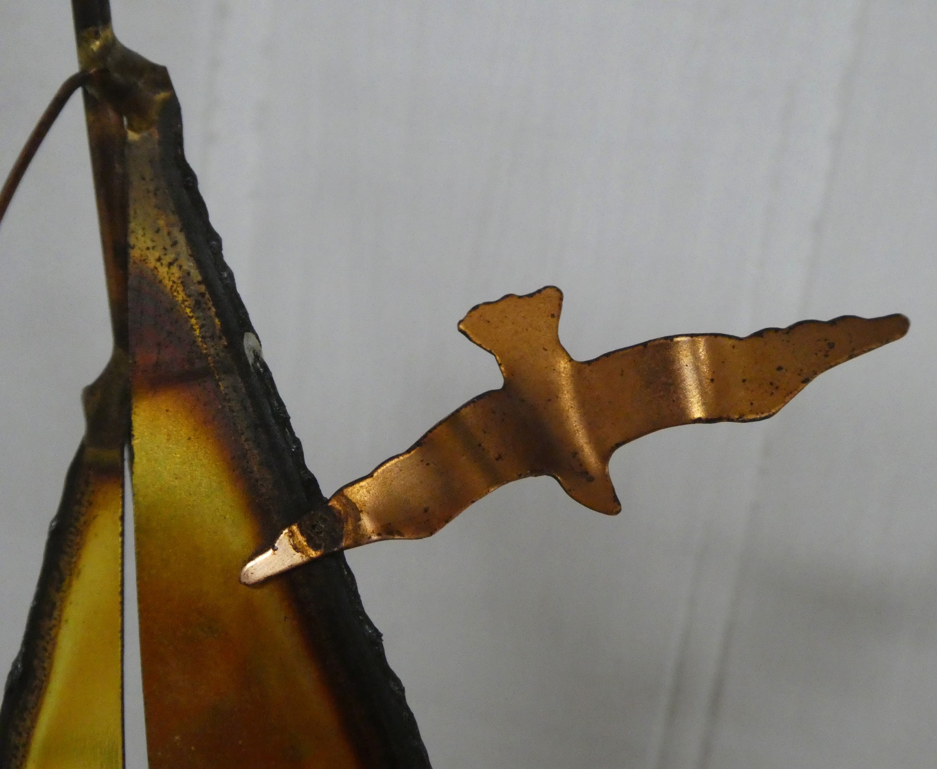MCM Brass Sailboat Sculpture Signed Mario Jason/home Decor Nautical ...