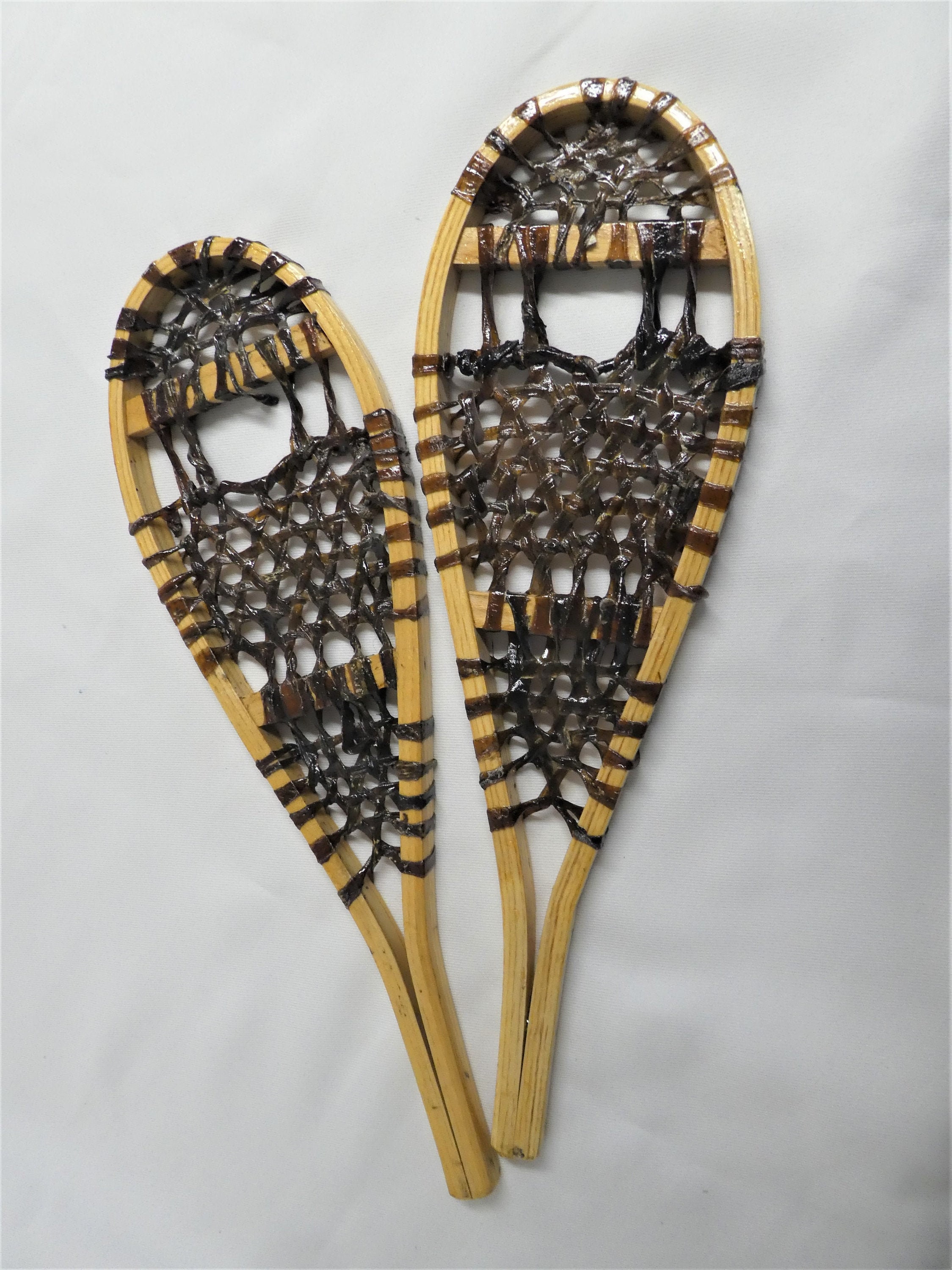 Toys & Games Vintage Snowshoes 19,5'' wood miniature Schefferville ...