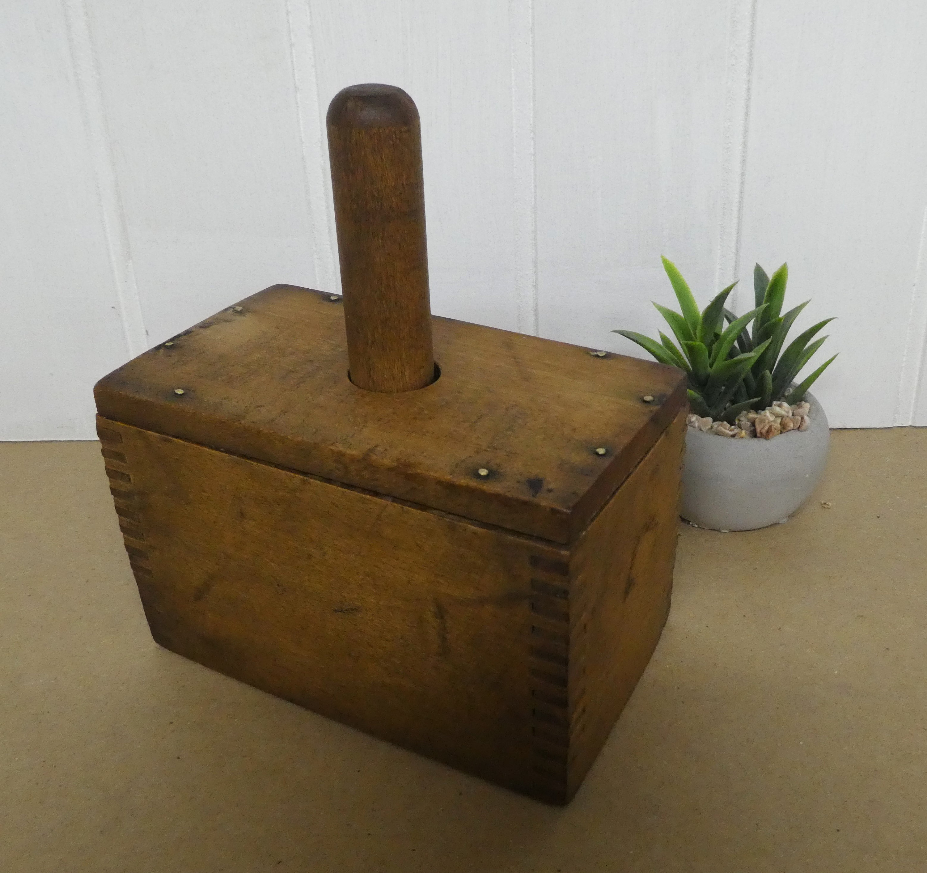 Vintage/antique Wood Butter Press, Mold/farmhouse Kitchen/rustic ...