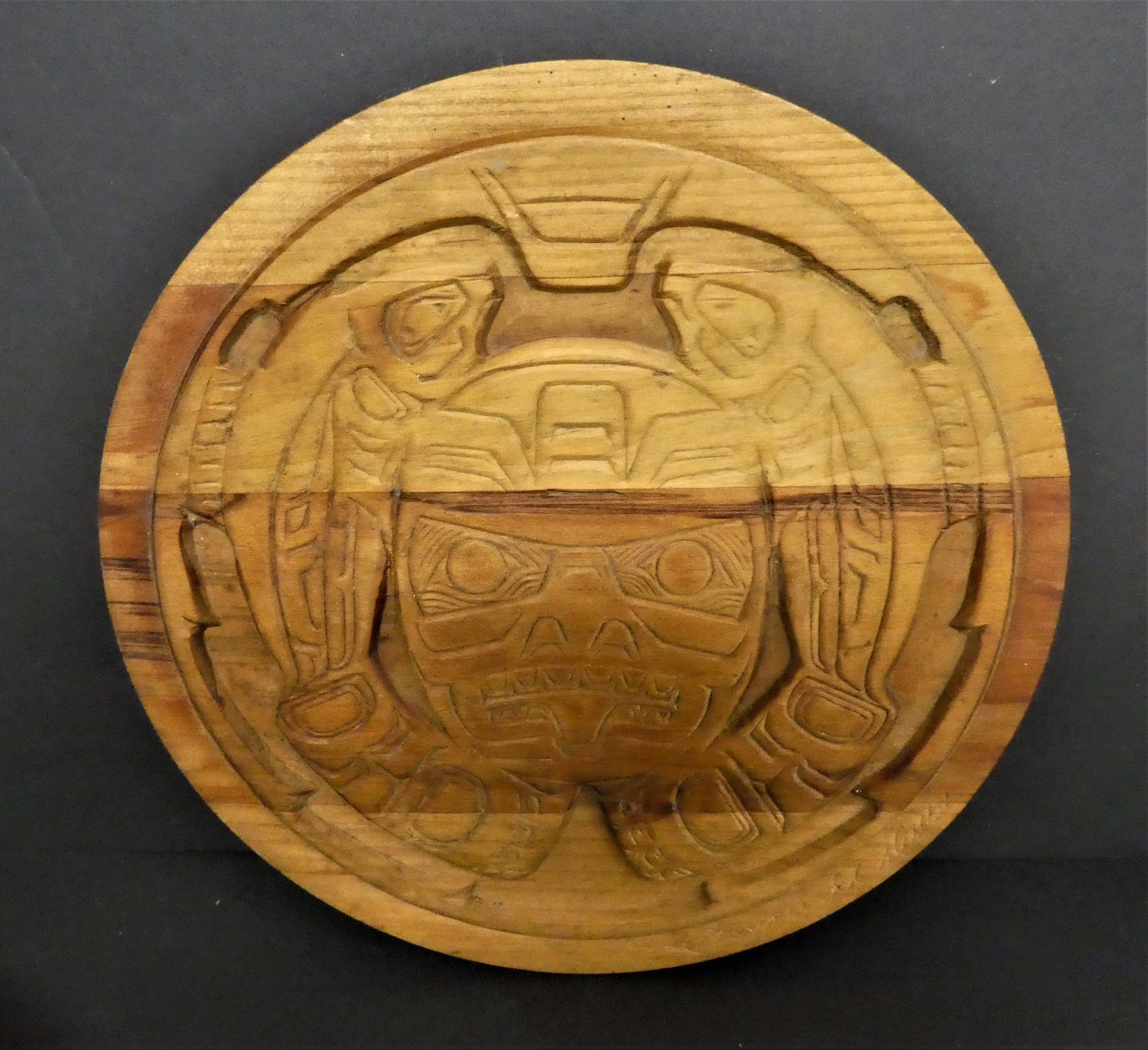 Haida Art Round Wooden Box/clarence Wells Cedar Box/canadian Native Art ...