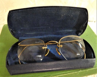 Antique 1920 -30s SHURON 1/10 12K GF Rimless Octagon RX Antique 1920 -30s SHURON 1/10 12K GF Rimless Octagon RX