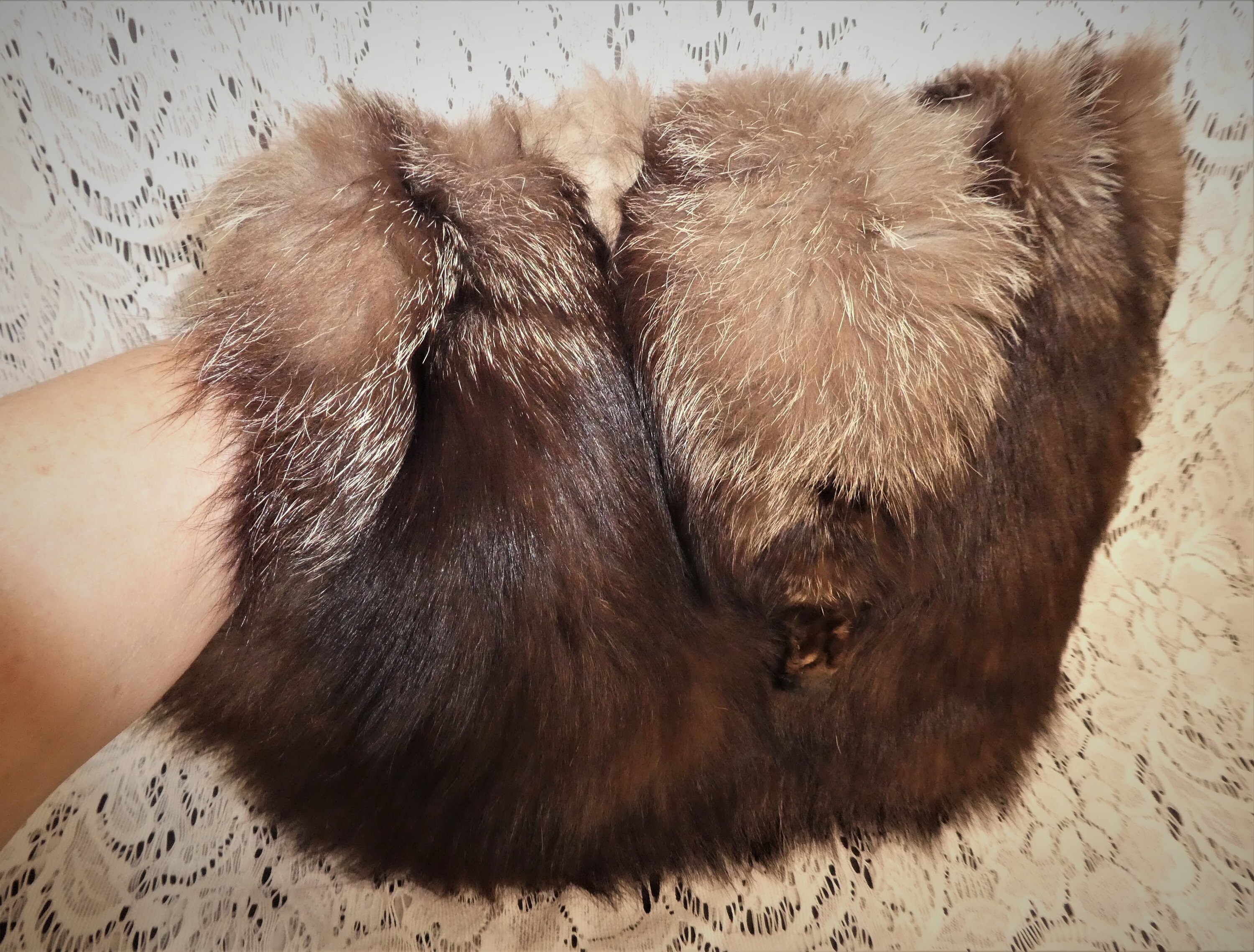 Vintage Silver Fox Fur Muff With Face, 1920s-40s Handwarmer - Etsy
