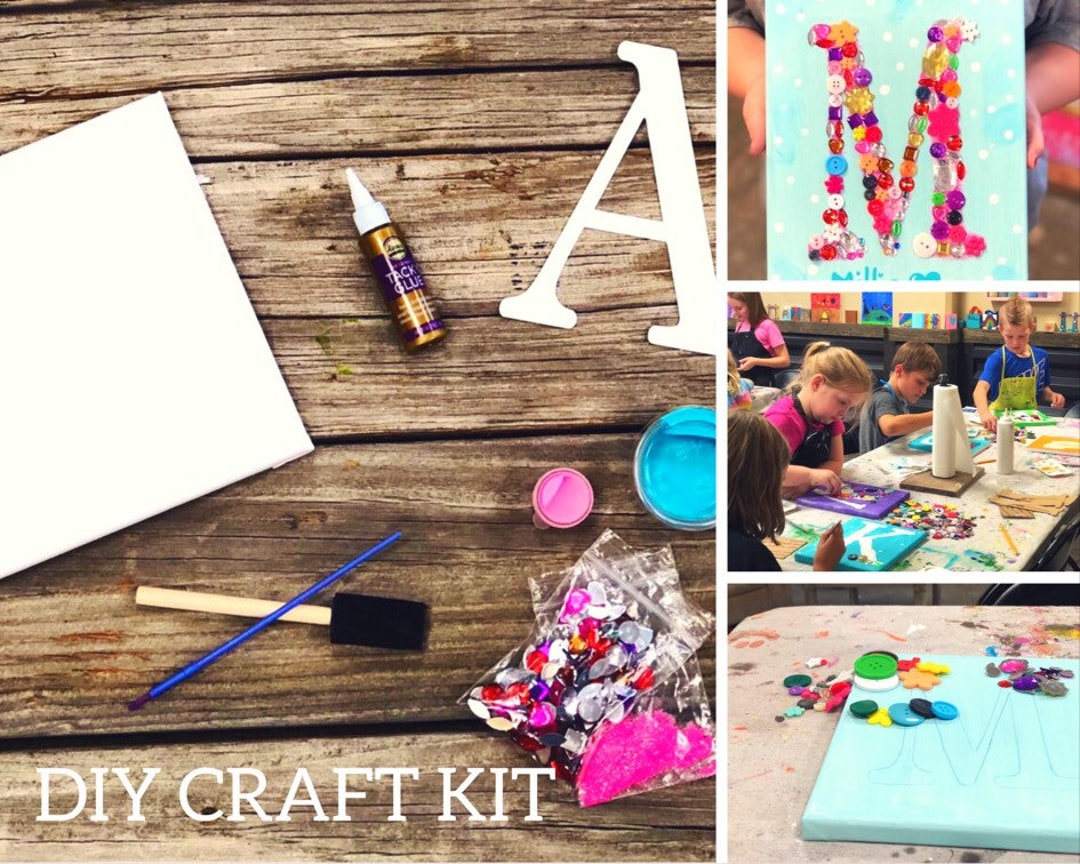 DIY Craft Kit for Kids, Kids Crafting Kit, Canvas Art for Kids, Mixed ...