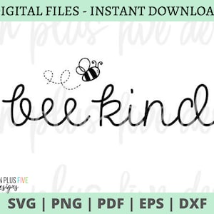 Bee Kind SVG Digital Download | Cricut Cut File for Vinyl Cutting and ...