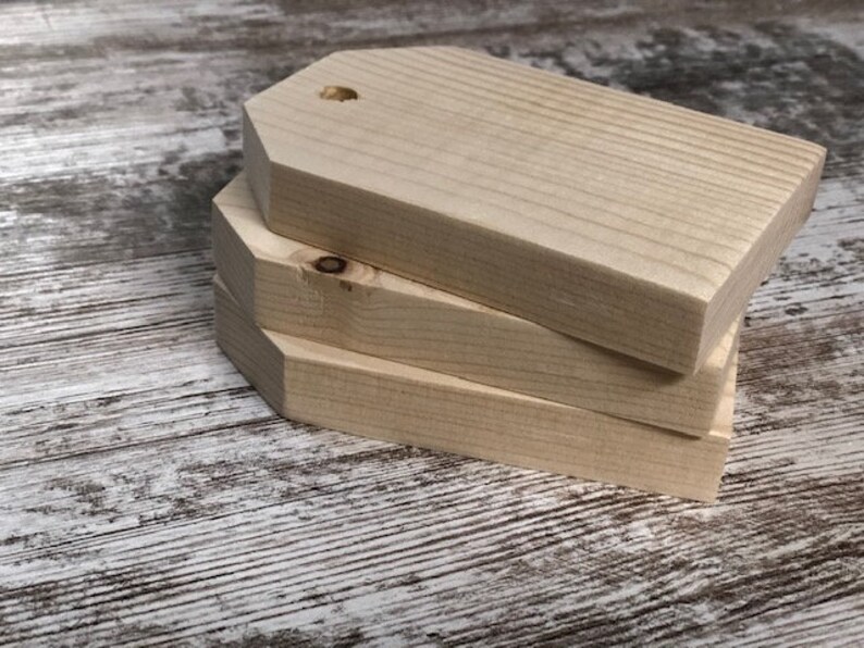 Unfinished Mini Wood Tags DIY Craft Blank Wooden Tags for | Etsy