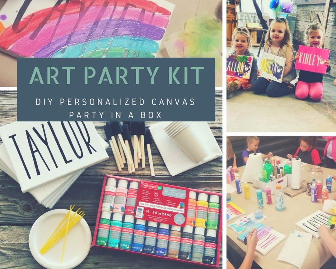 Canvas Art Party, Kids Birthday Party, Art Supplies, Craft Party ...